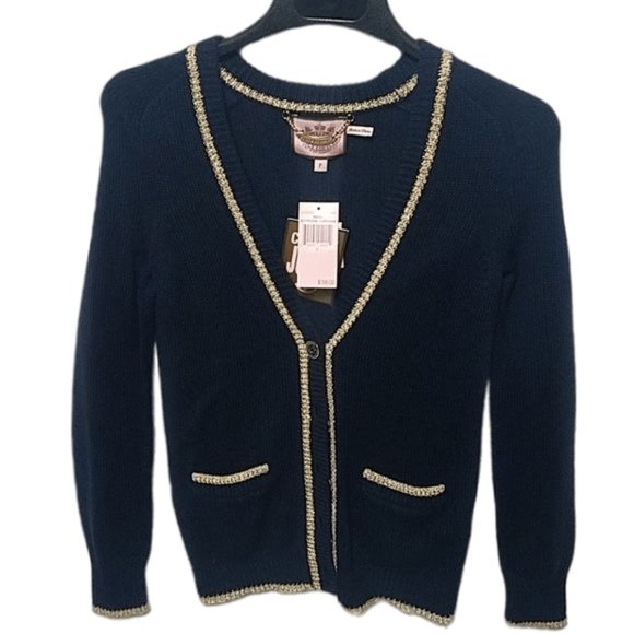 Juicy Couture | Sweaters | Nwt Juicy Couture Regal Boyfriend Blue And ...